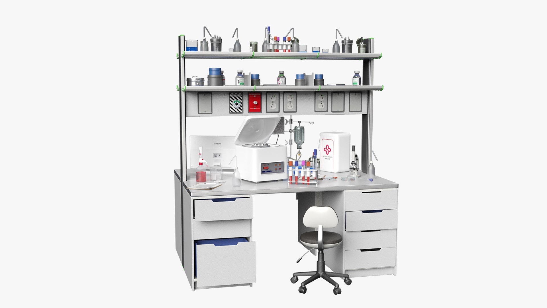 3D Laboratory Table Big 3 - TurboSquid 1569628