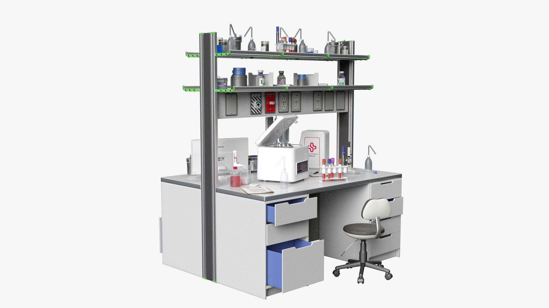3D Laboratory Table Big 3 - TurboSquid 1569628