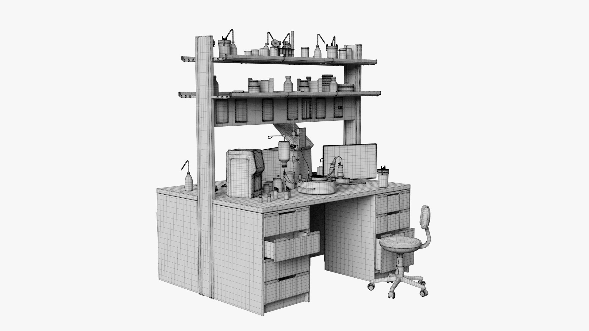 3D Laboratory Table Big 3 - TurboSquid 1569628