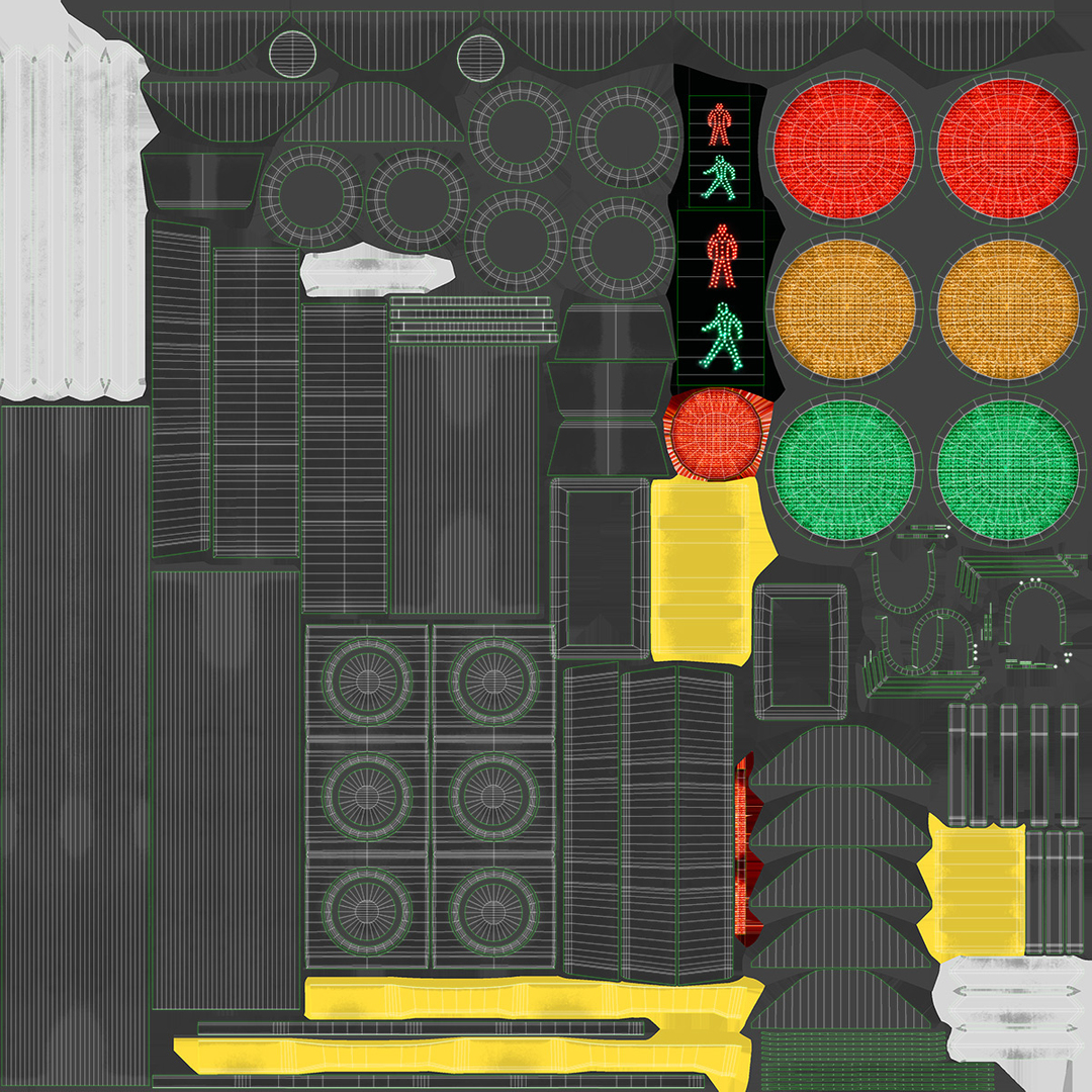 modelo 3d Traffic Light 4K PBR Textures - TurboSquid 1682361