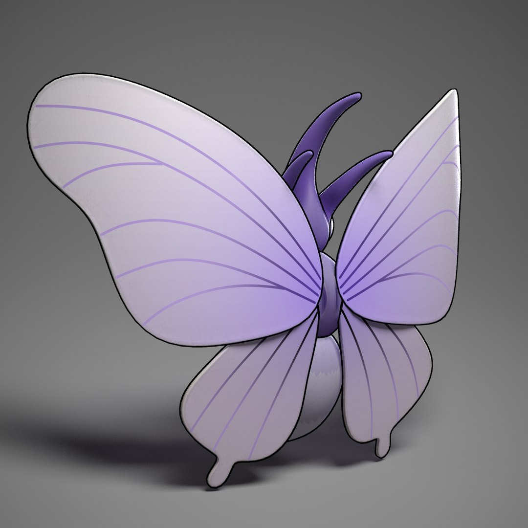 Venomoth Pokemon 3d Fbx