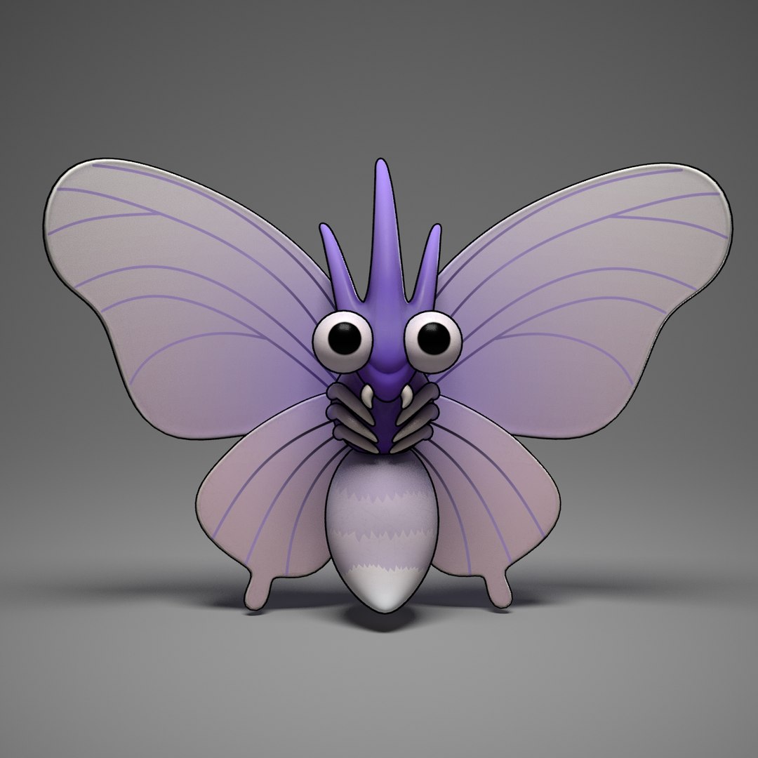 Venomoth Pokemon 3d Fbx