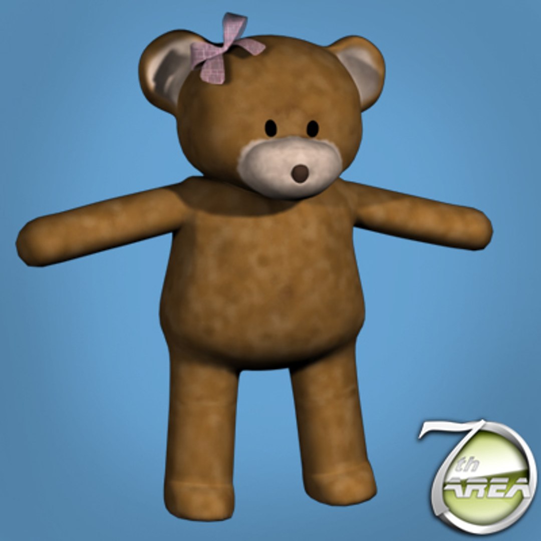 Realistic Teddy Bear 3ds