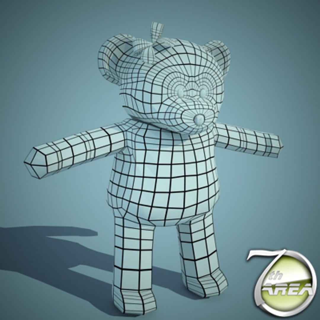 Realistic Teddy Bear 3ds