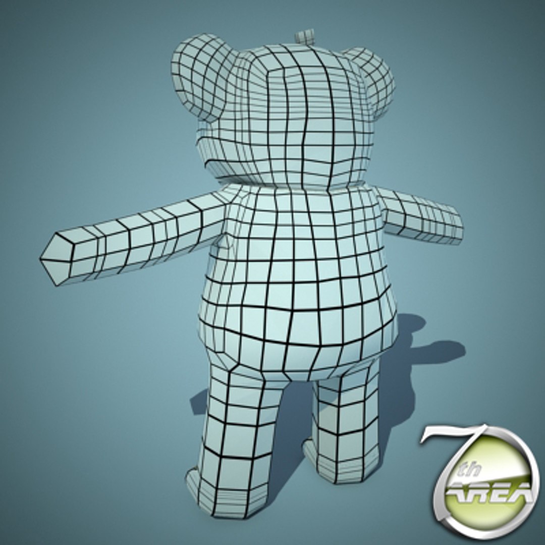 Realistic Teddy Bear 3ds