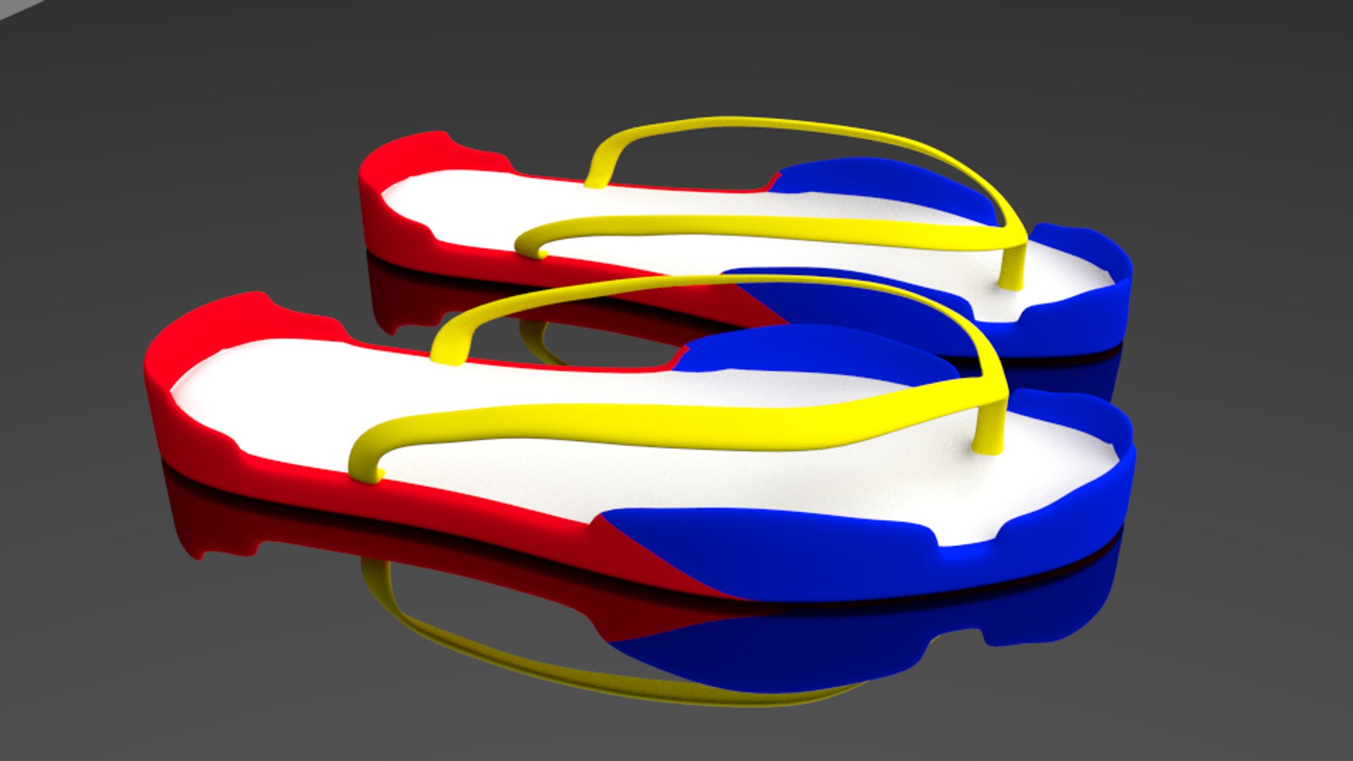 Filipino Slippers 3d Model