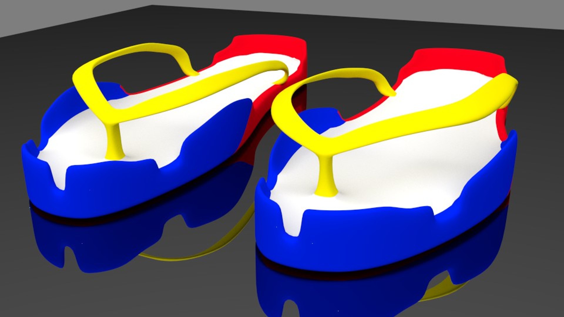 Filipino Slippers 3d Model