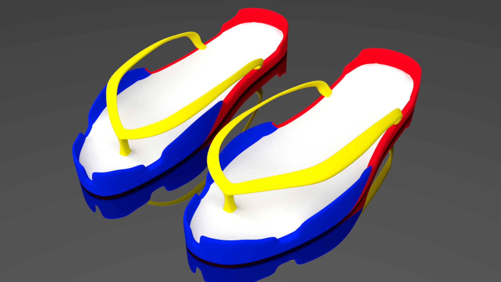 Filipino Slippers 3d Model