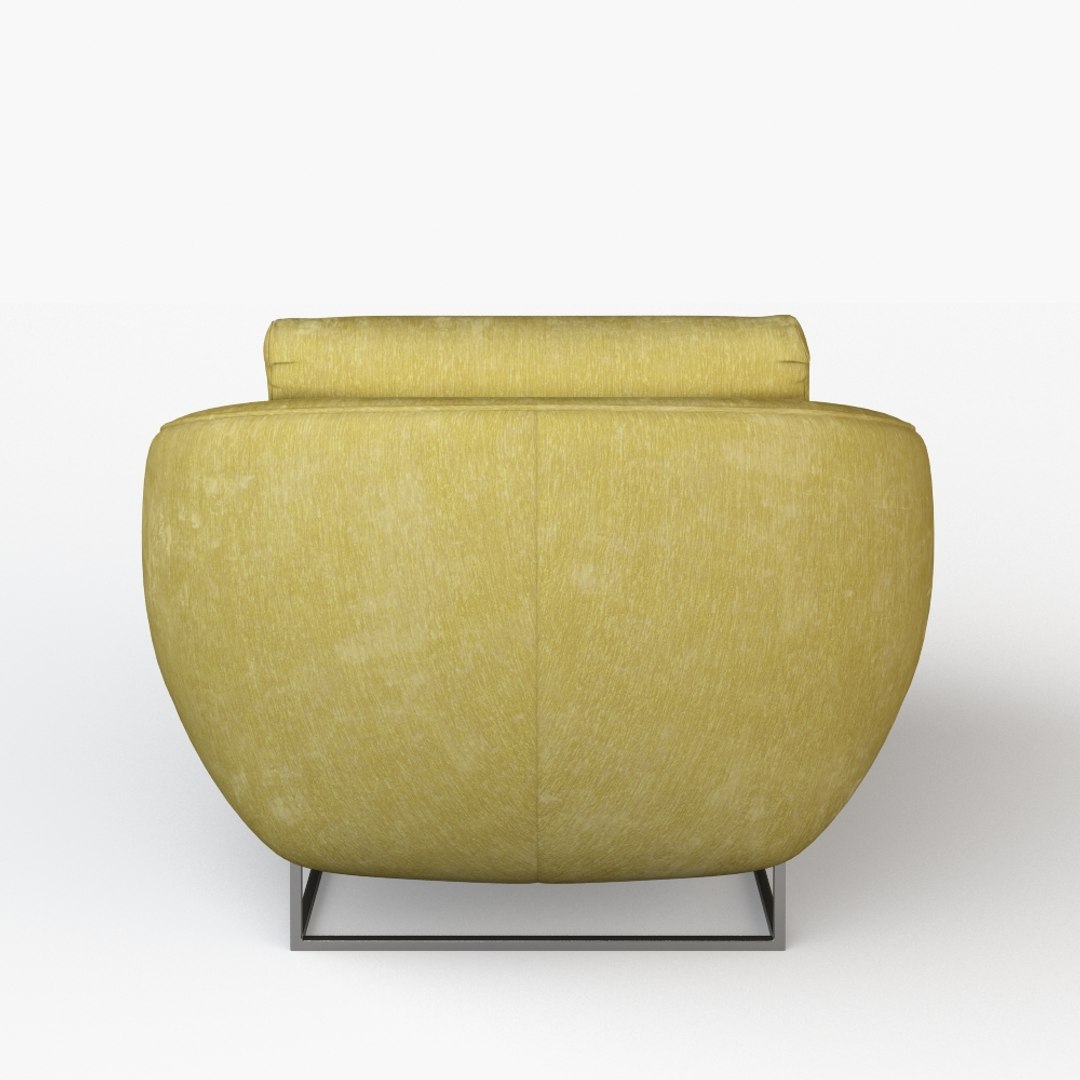 3d Model Of Milo Baughman Lounge
