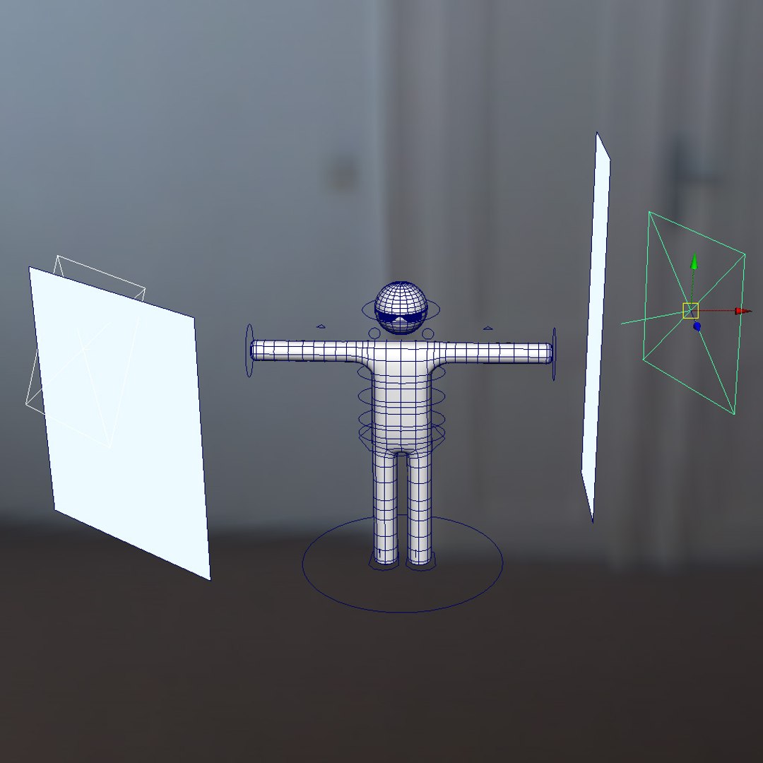 maya simple abstract character rigged