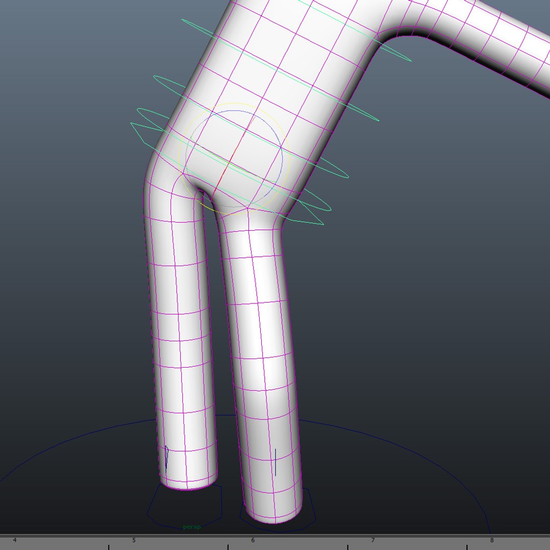 maya simple abstract character rigged