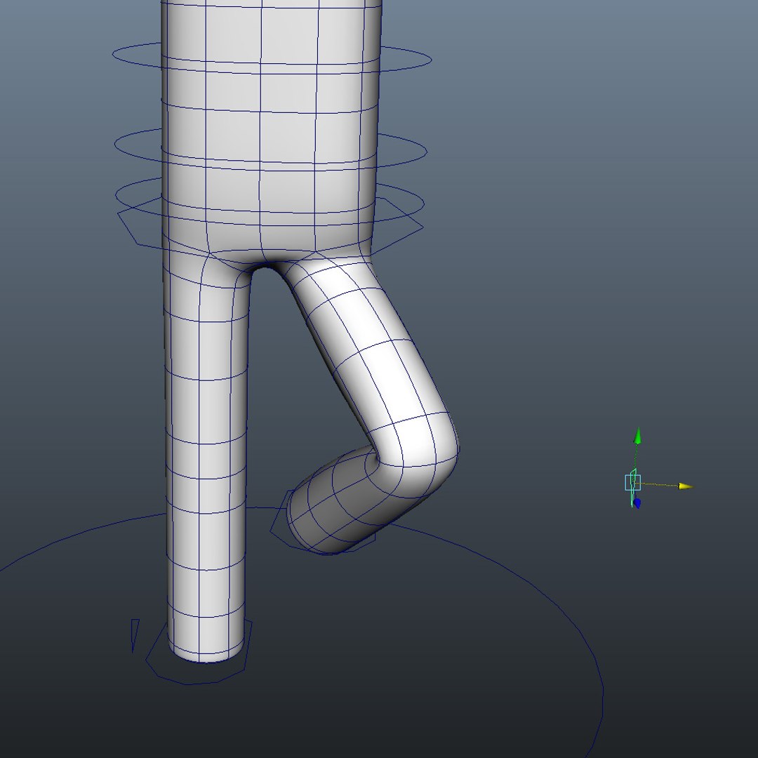 maya simple abstract character rigged