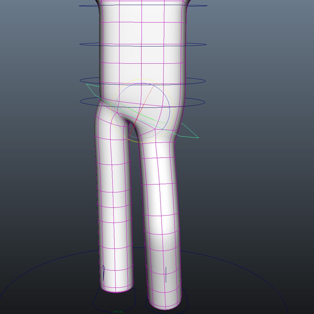 maya simple abstract character rigged