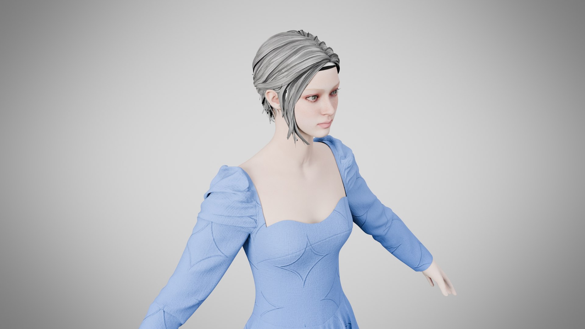 Dress 40 Little Boy Blue With Design Model - TurboSquid 2521460