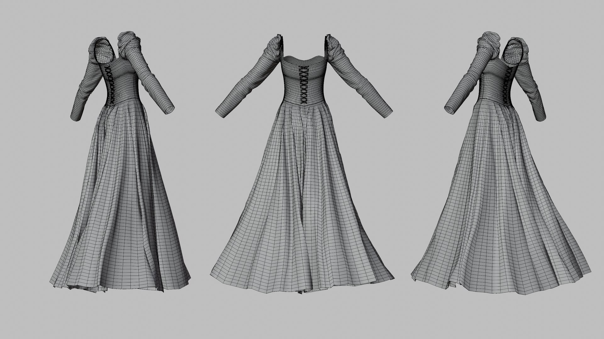 Dress 40 Little Boy Blue With Design Model - TurboSquid 2521460