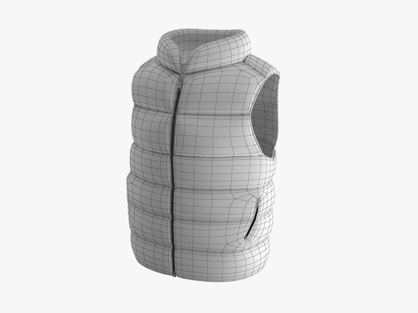 3d Vest Puffer Model
