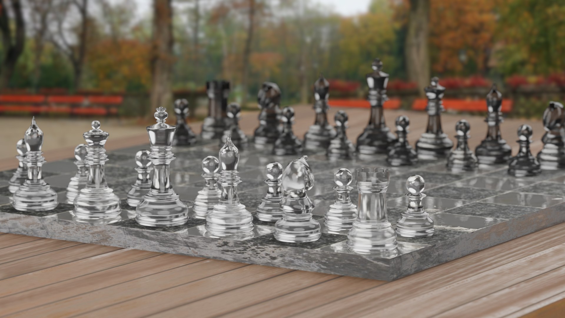 3D Glass Chess Set - TurboSquid 2258054