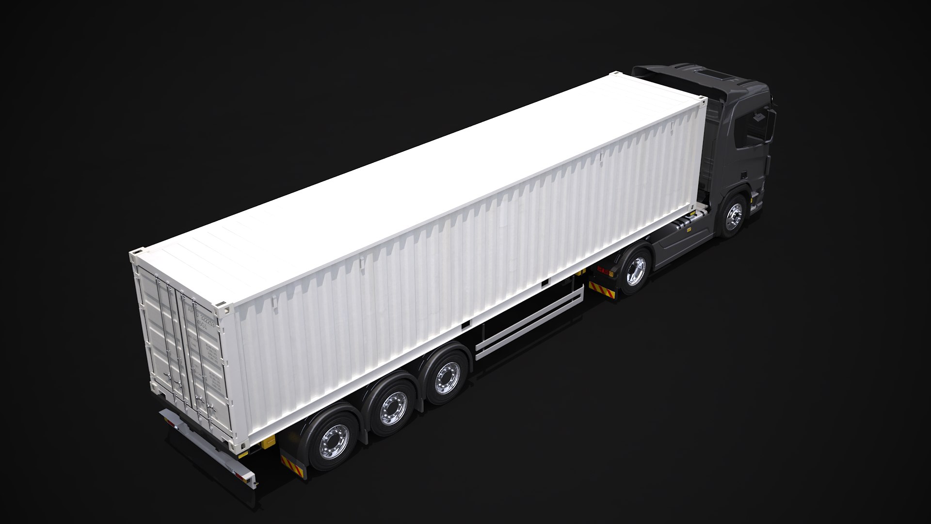 Generic Container Trailer 3D Model - TurboSquid 1511407