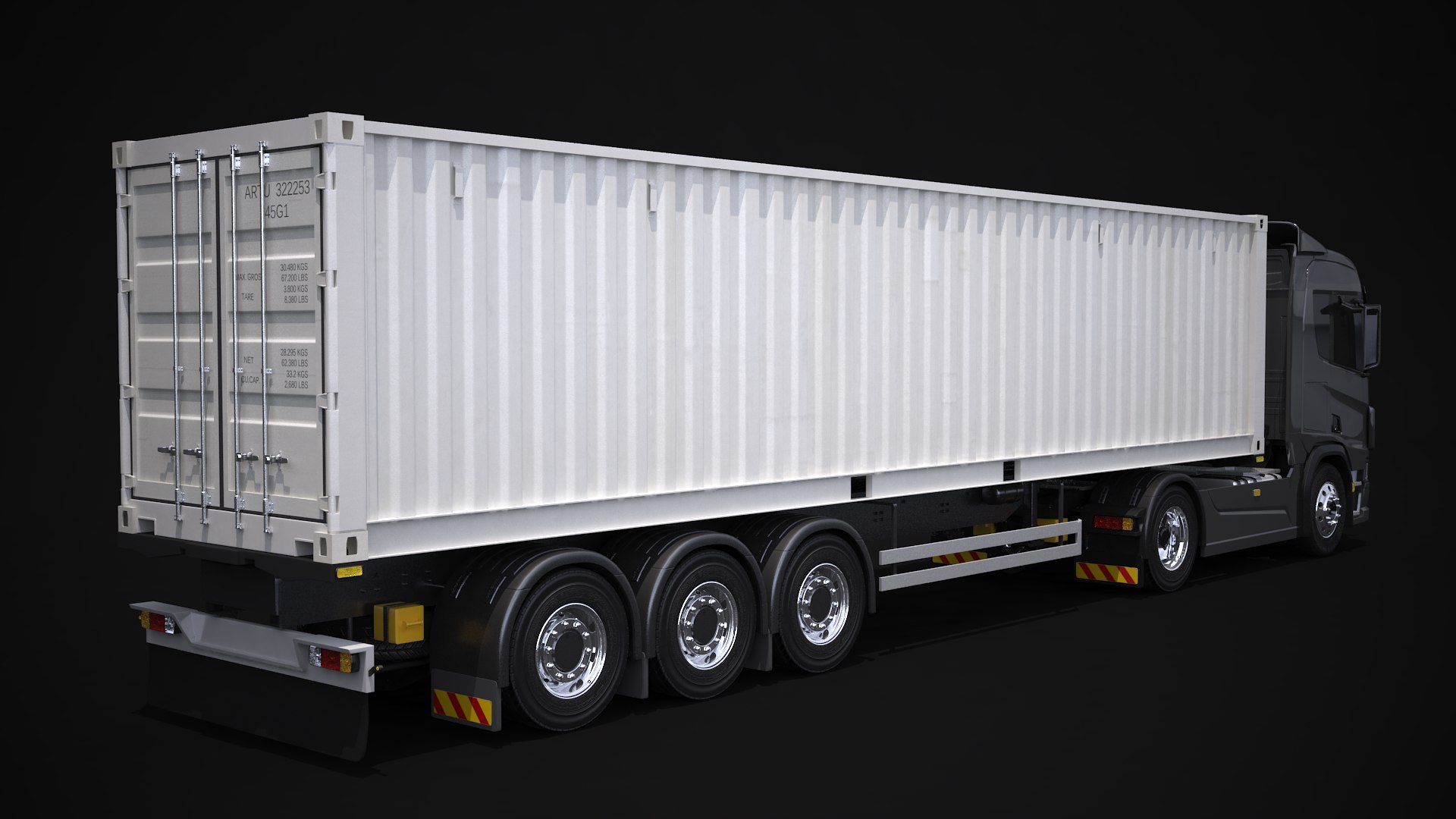 Generic Container Trailer 3D Model - TurboSquid 1511407