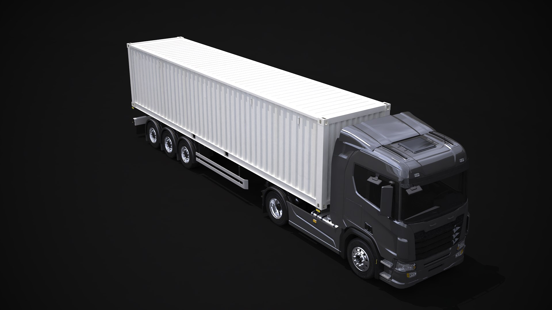 Generic Container Trailer 3D Model - TurboSquid 1511407