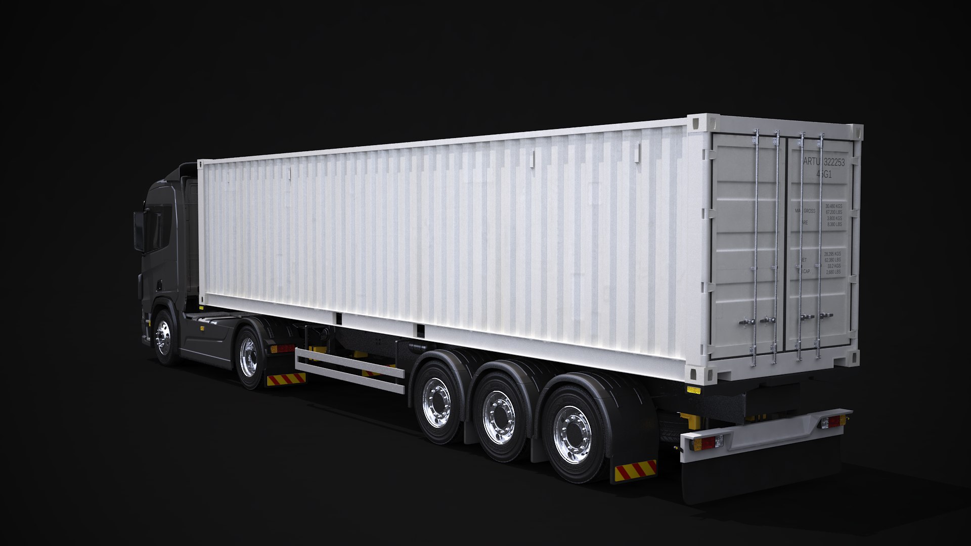 Generic Container Trailer 3D Model - TurboSquid 1511407