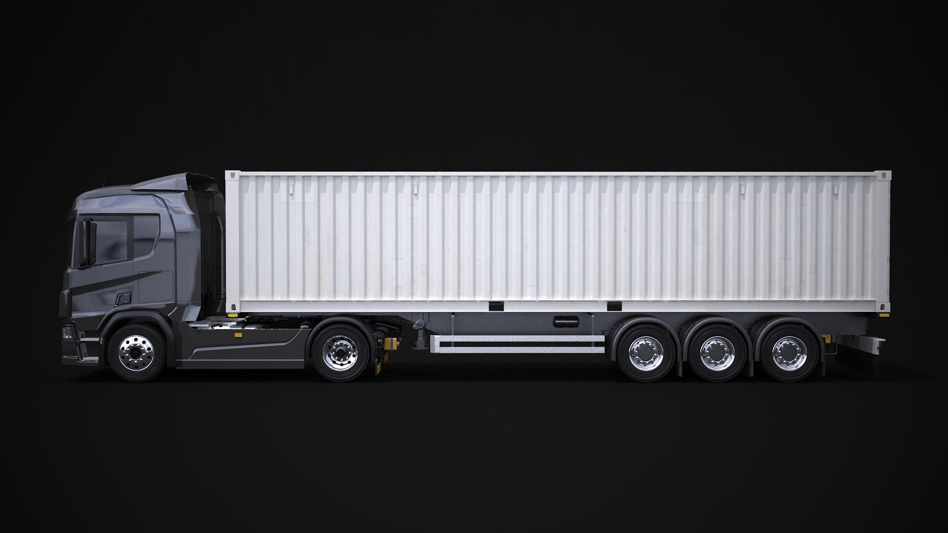 Generic Container Trailer 3D Model - TurboSquid 1511407
