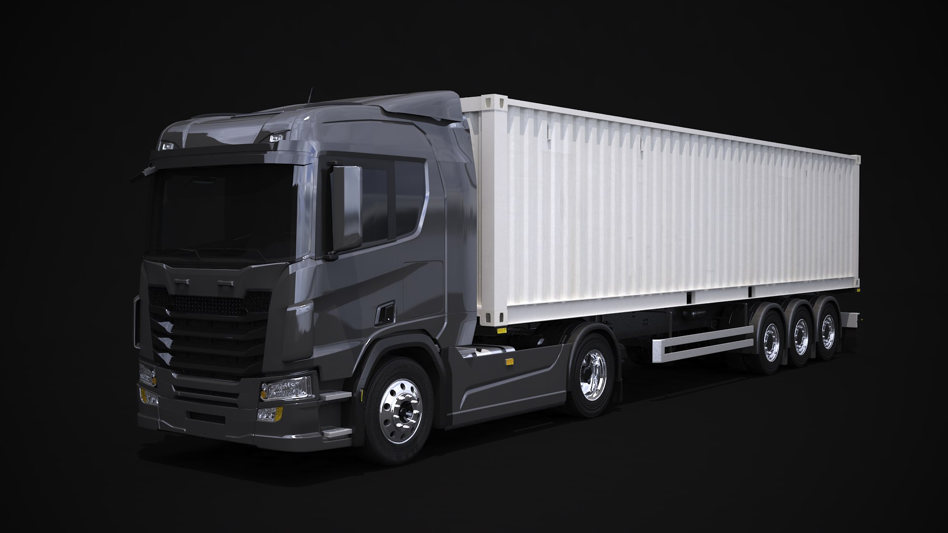 Generic container trailer 3D model - TurboSquid 1511407