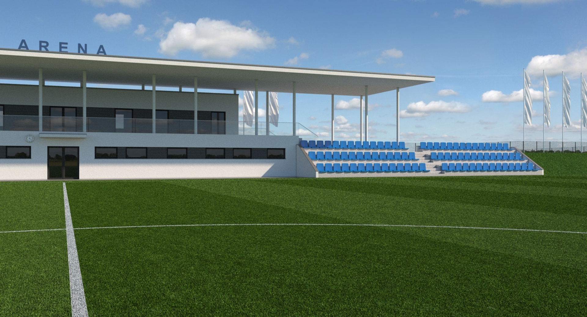 Soccer field 3D model - TurboSquid 1348338