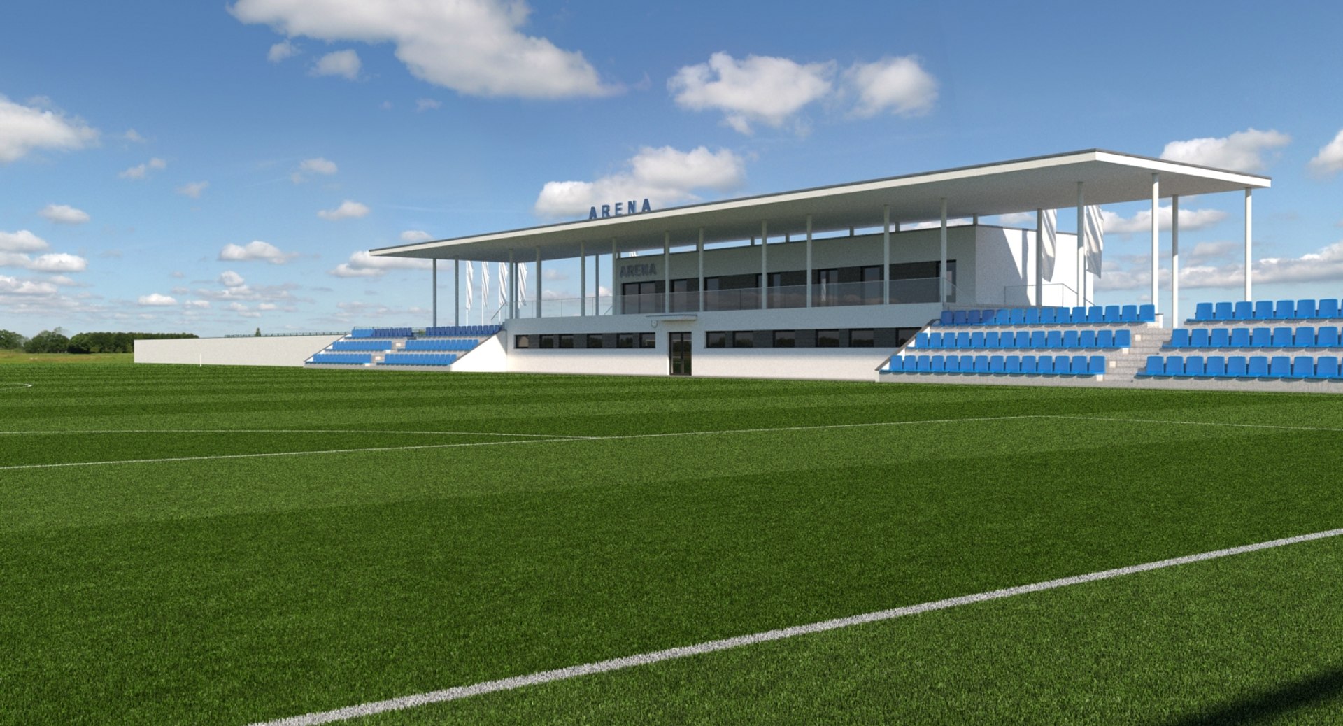 Soccer field 3D model - TurboSquid 1348338