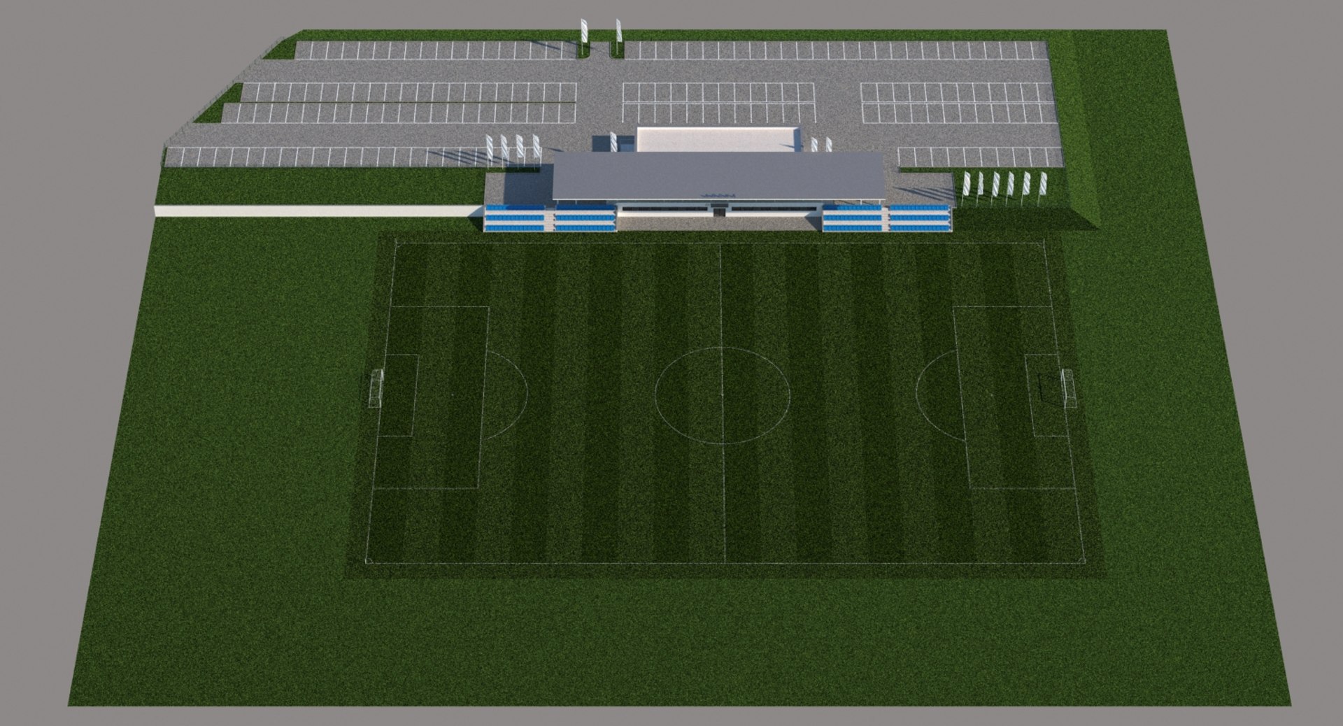 Soccer field 3D model - TurboSquid 1348338