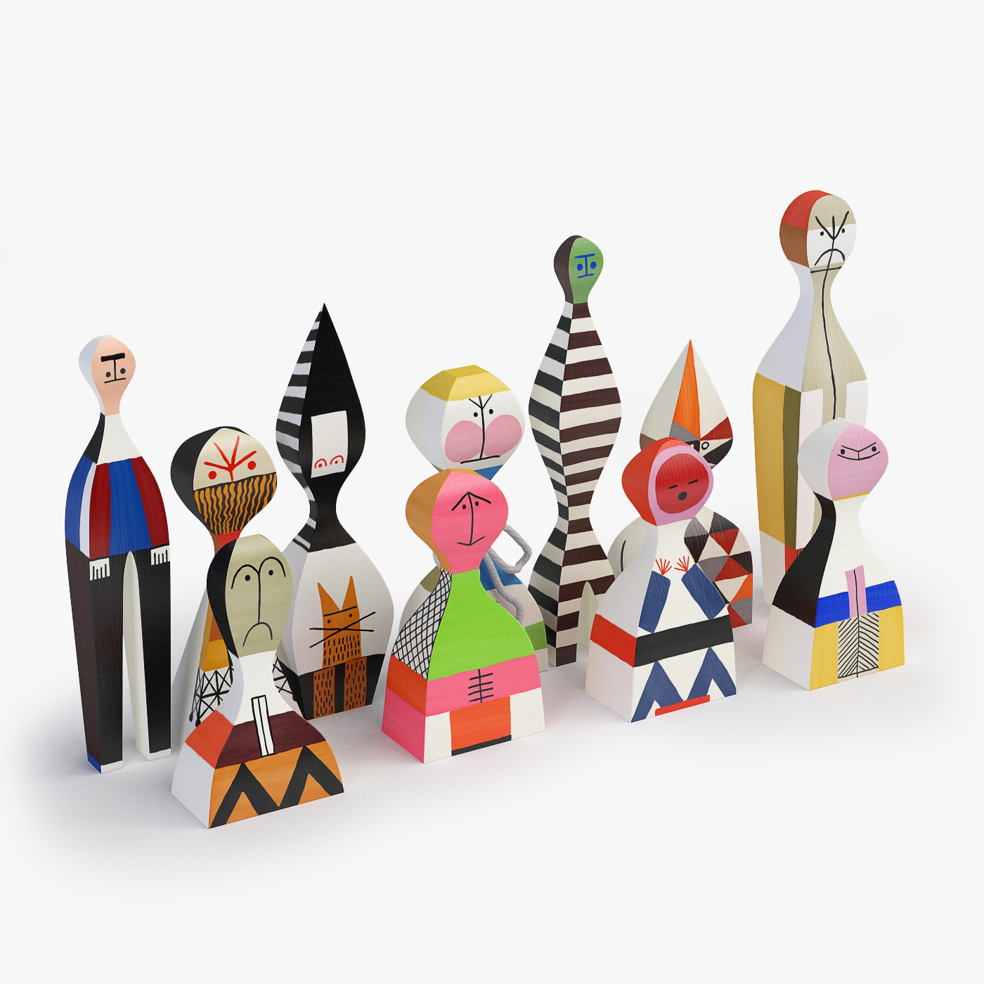 3d model girard 2 wooden dolls