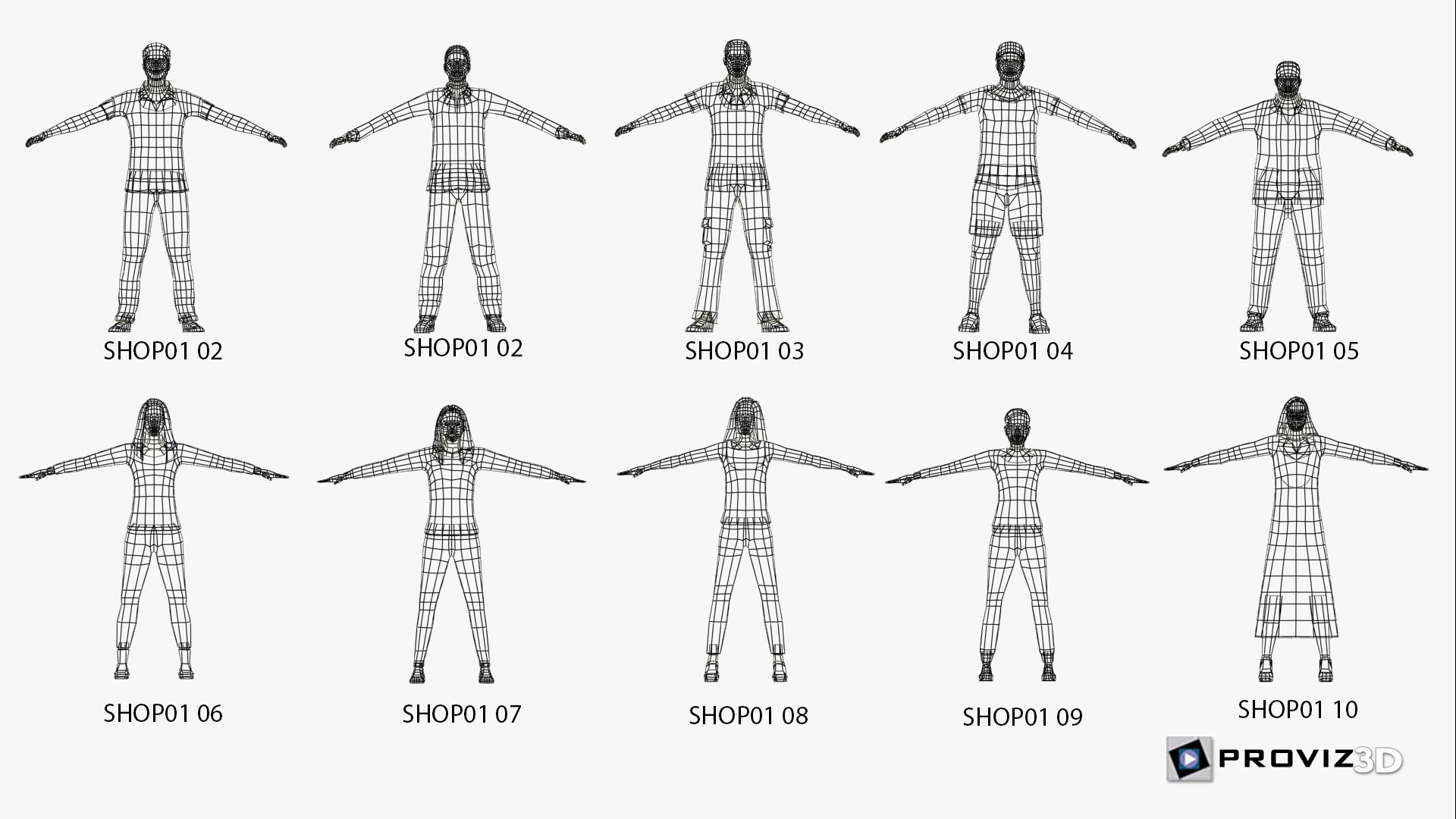 3D Model 3D People Shopping Vol 01 - TurboSquid 1907914