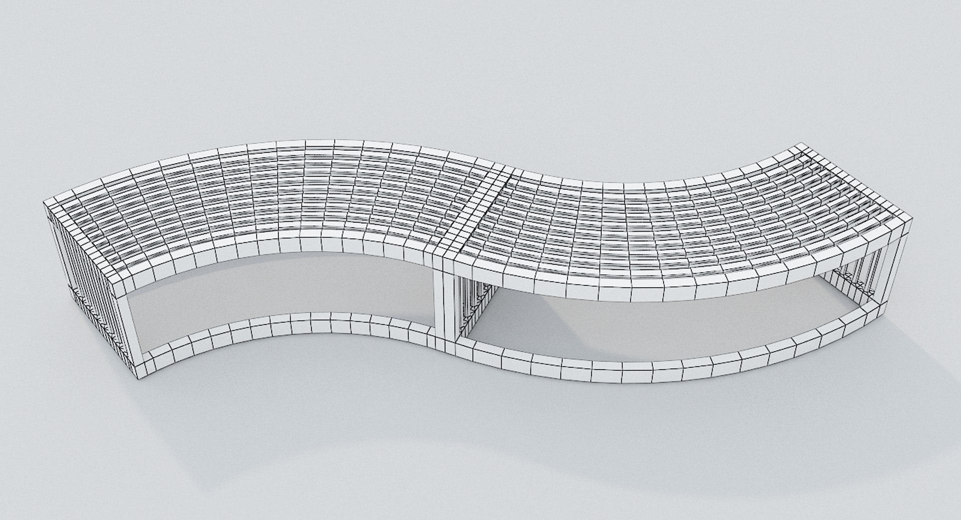 3D Metal Bench - TurboSquid 1744465