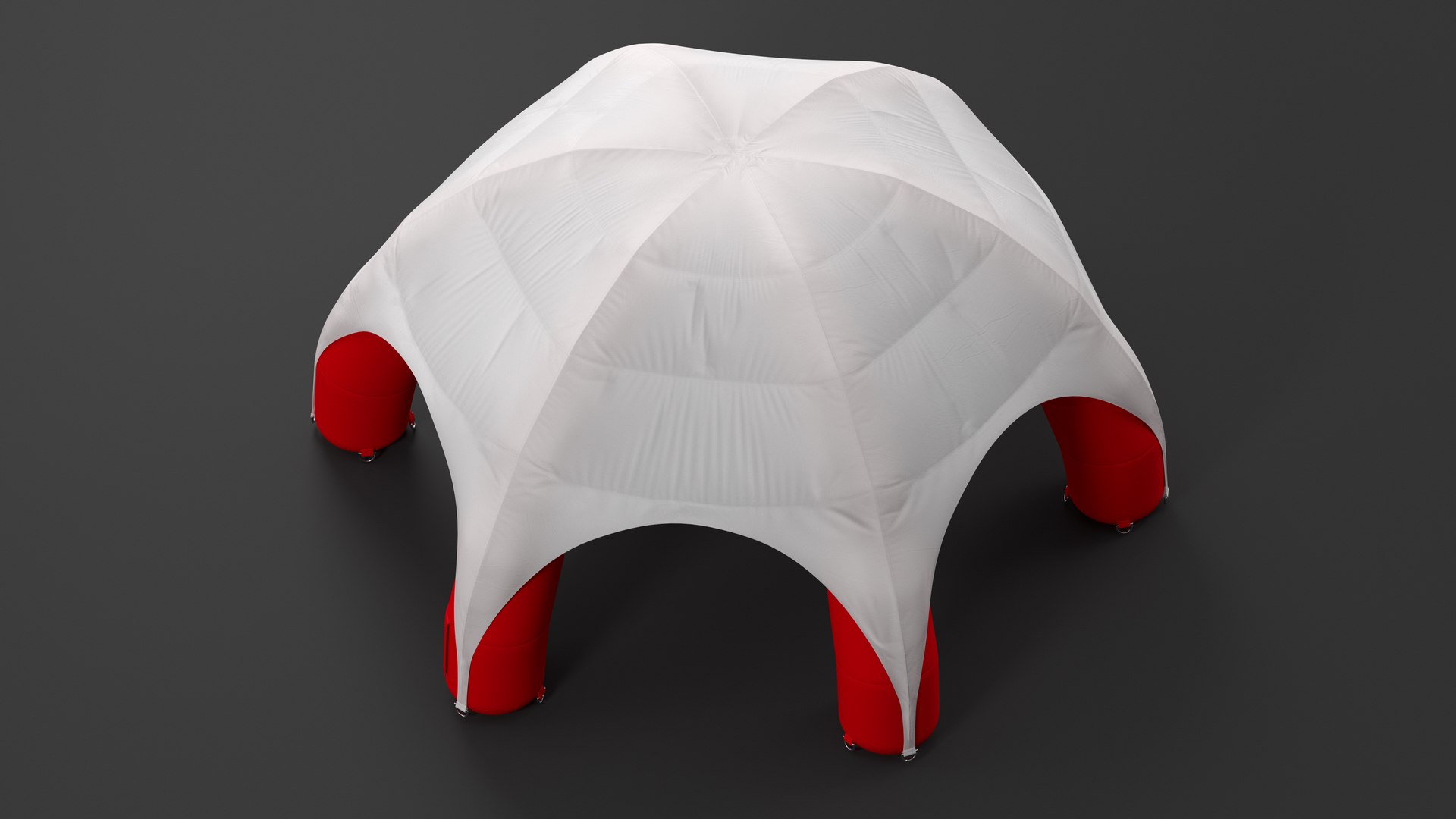 Red White Inflatable Dome Tent 3D Model - TurboSquid 2237145