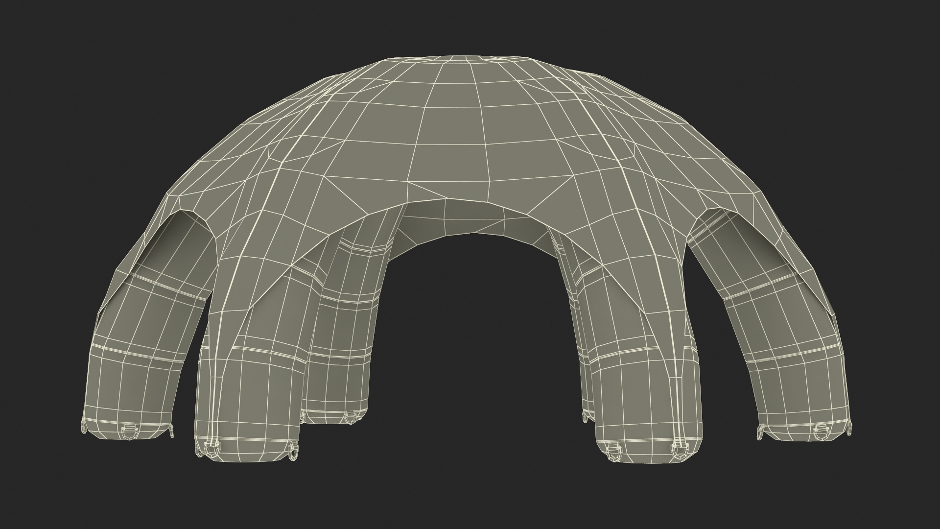 Red White Inflatable Dome Tent 3D Model - TurboSquid 2237145