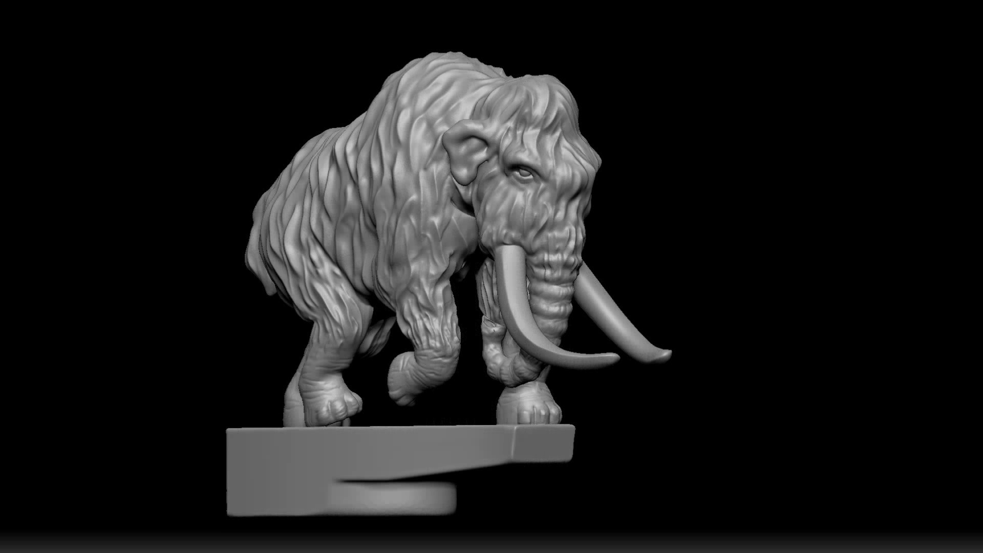 Mammoth figurine on the hood of a car model - TurboSquid 1943948