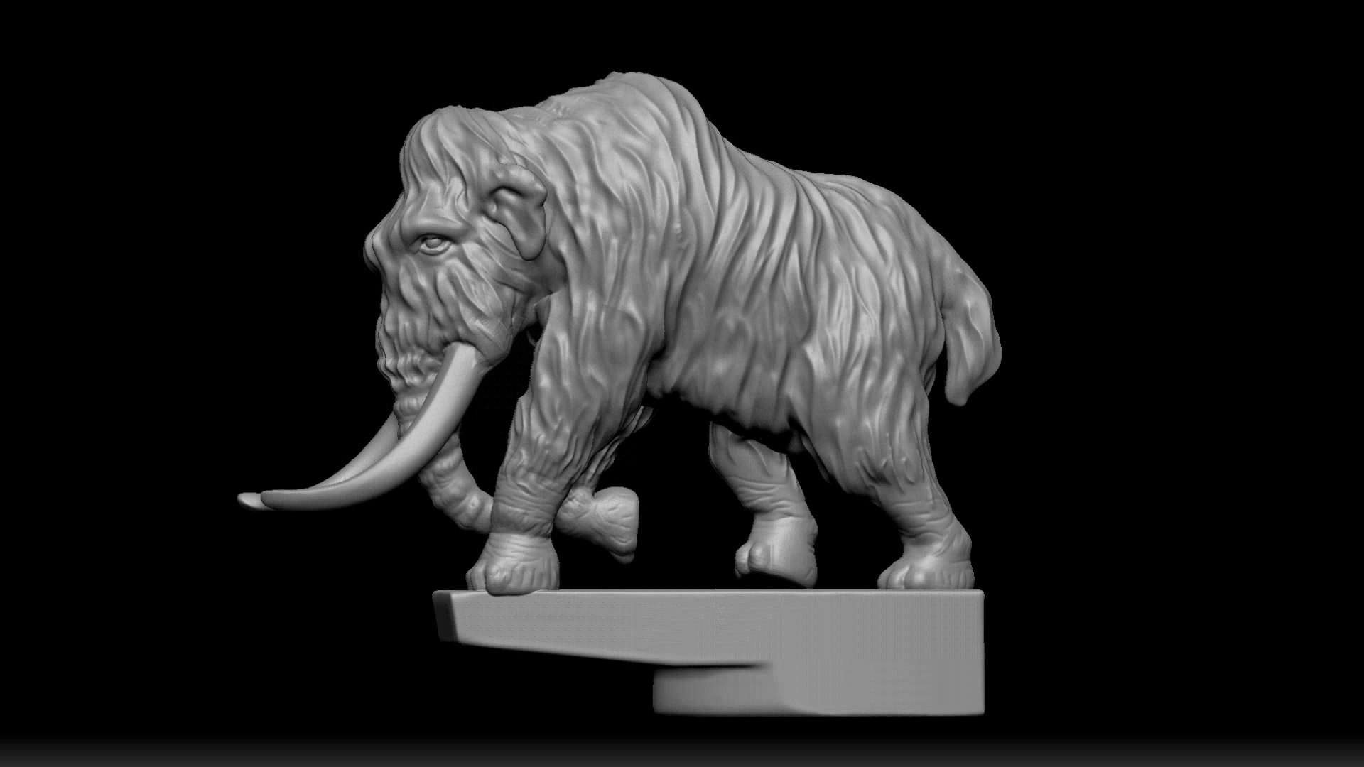 Mammoth figurine on the hood of a car model - TurboSquid 1943948