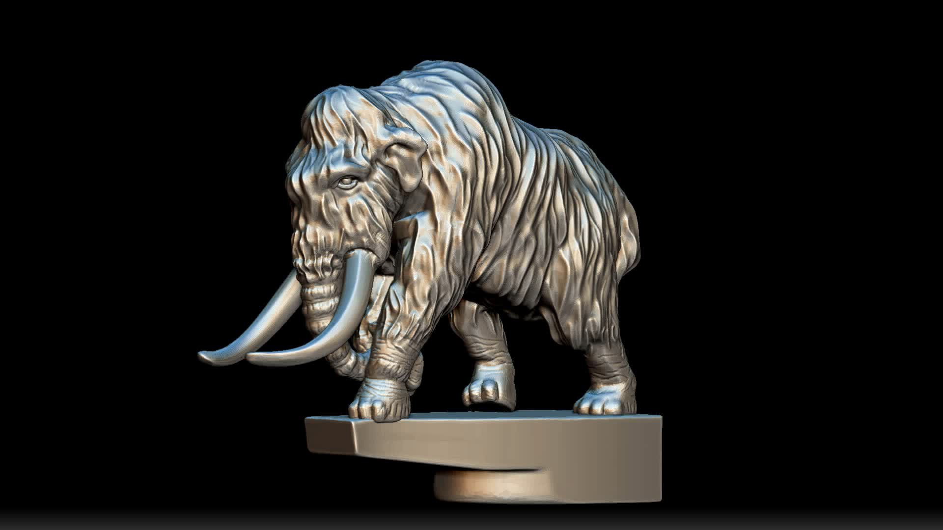 Mammoth figurine on the hood of a car model - TurboSquid 1943948