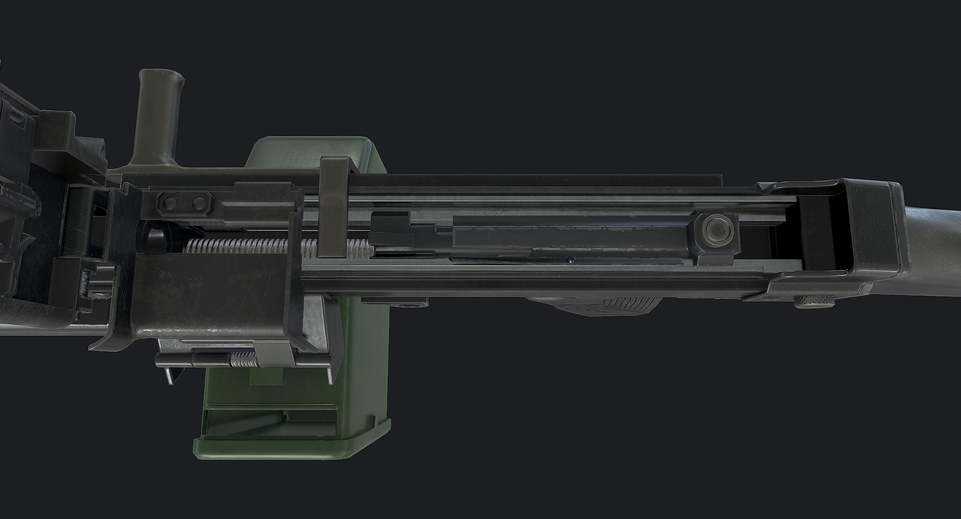 m249 machine gun 3d max