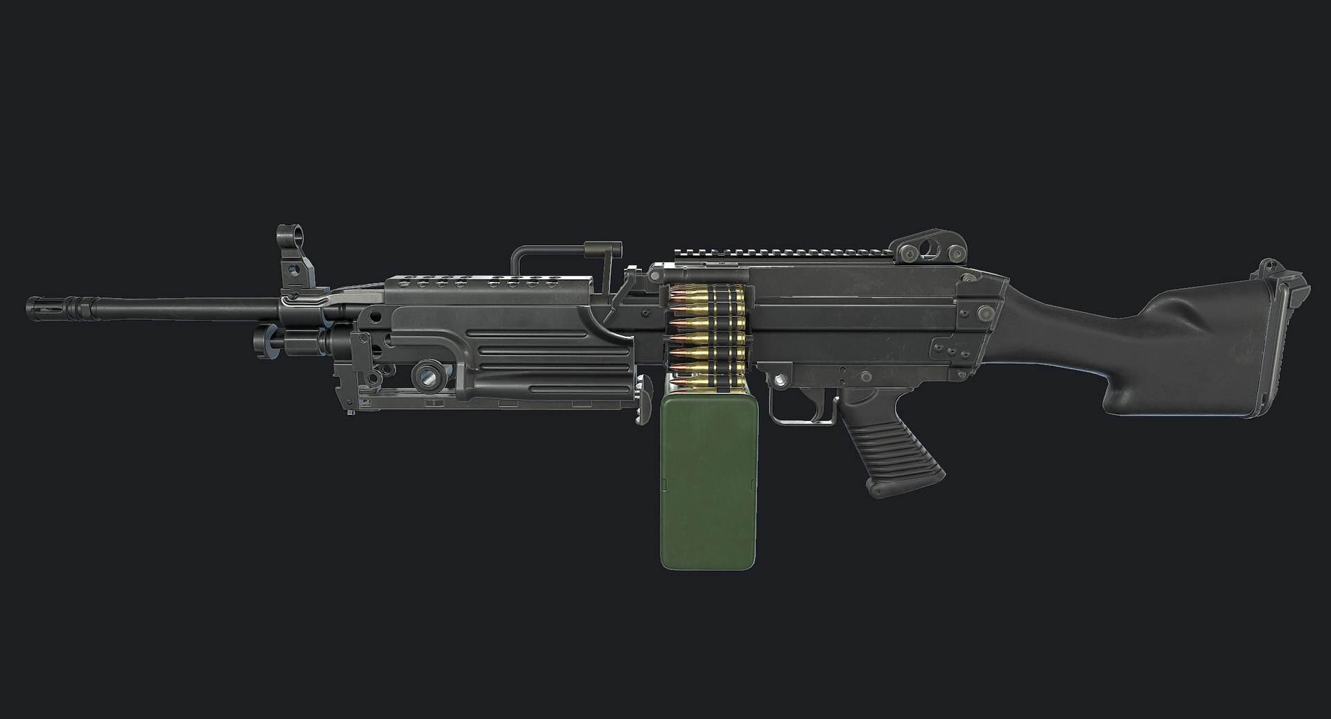 M249 Machine Gun 3d Max