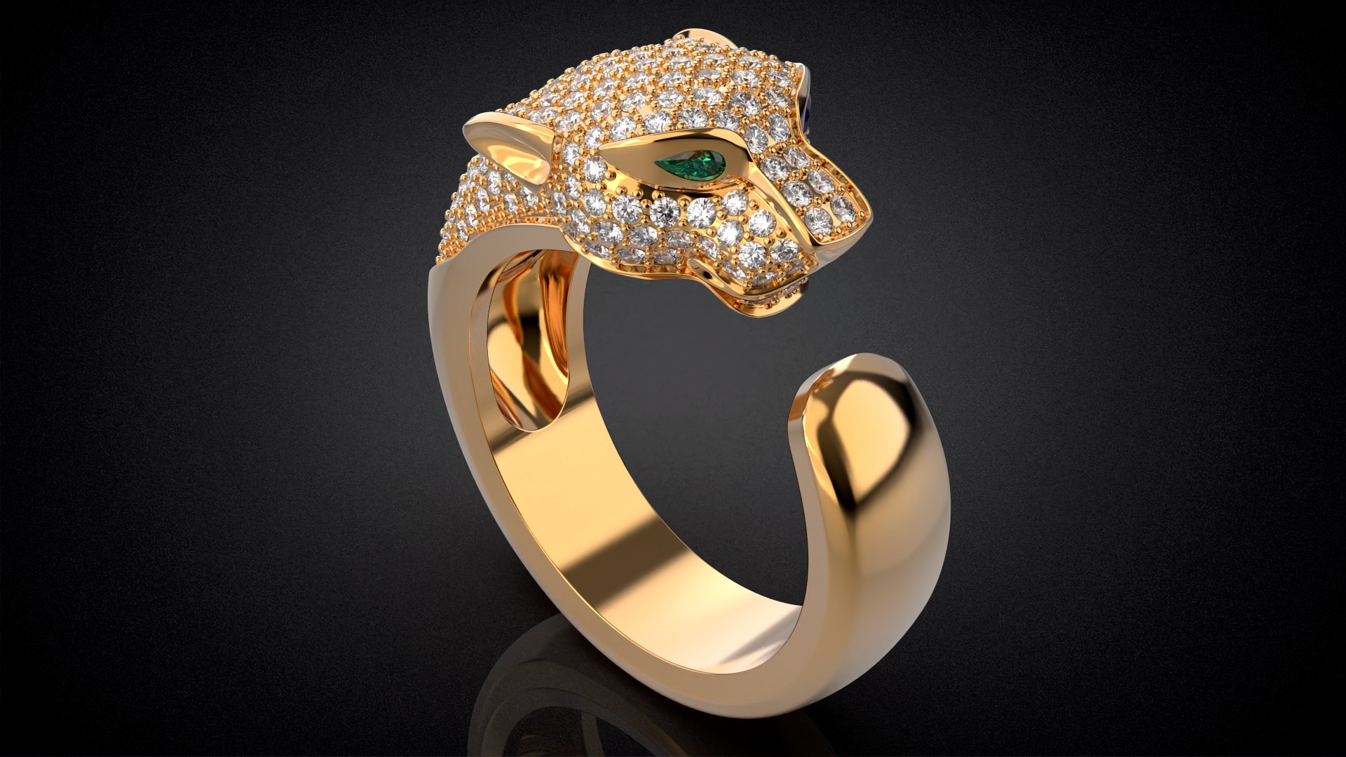 팬더 보석 반지 R23 3D 인쇄 모델 3D 모델 - TurboSquid 1860373