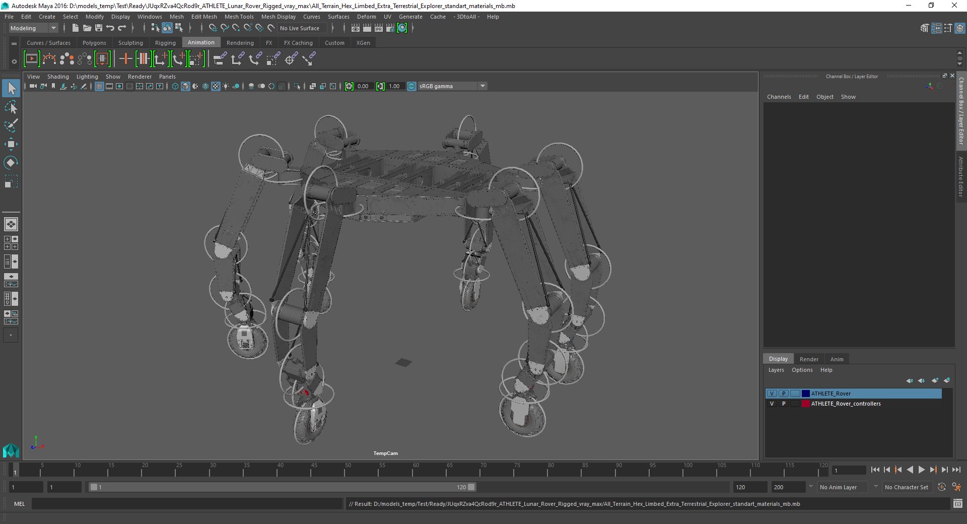3D All-terrain Hex-limbed Extra-terrestrial Explorer - TurboSquid 1511222