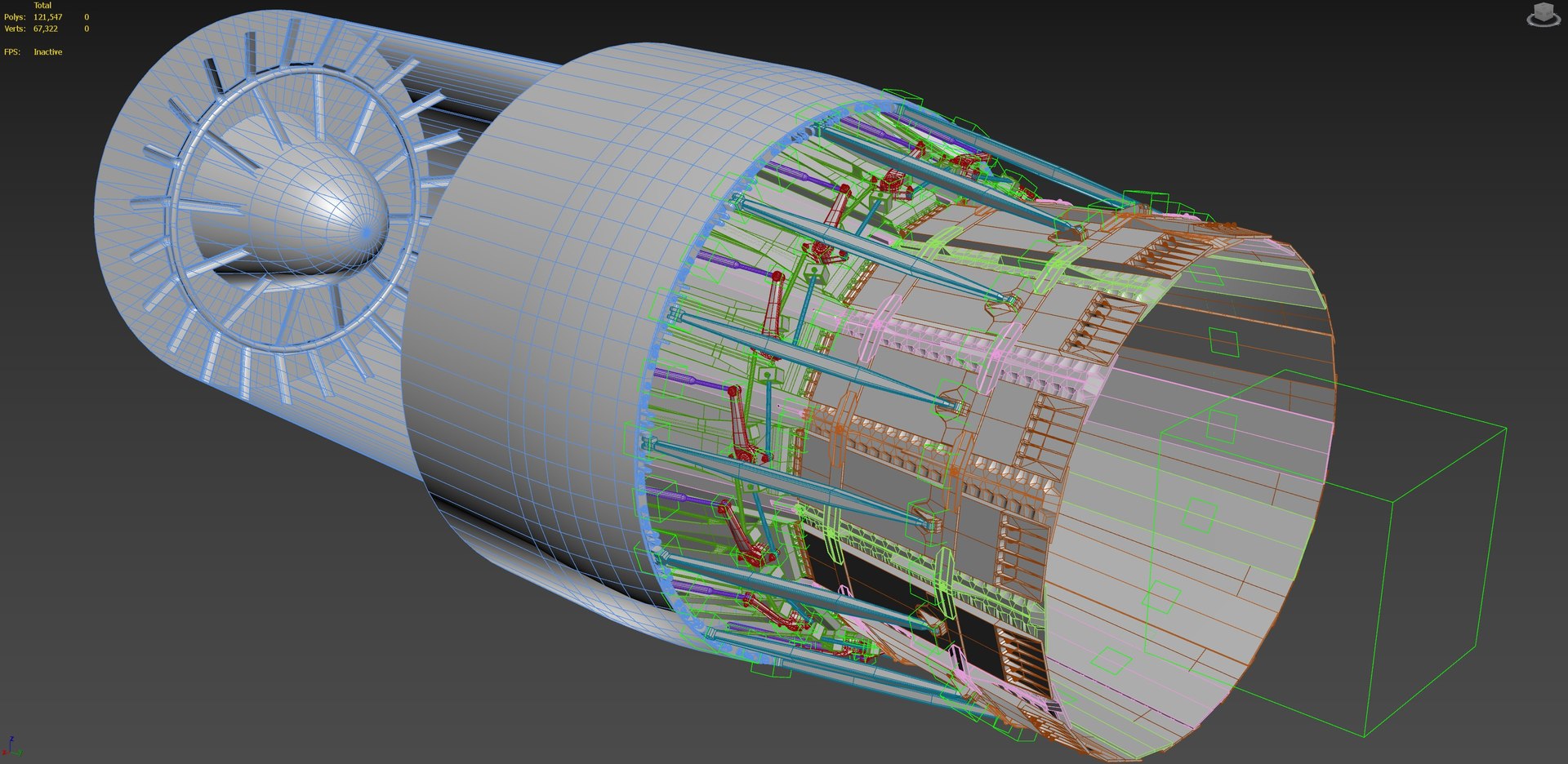 3D Jet Engine With Variable Nozzle Geometry Model - TurboSquid 2402172
