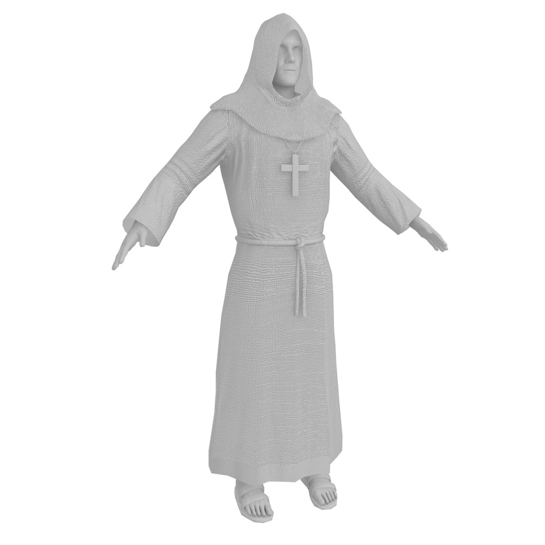 3D Priest Male Man - TurboSquid 1279139