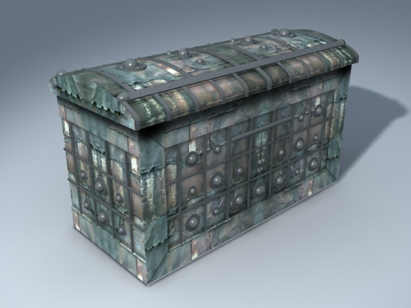 Metal Treasure Chest 3d Model