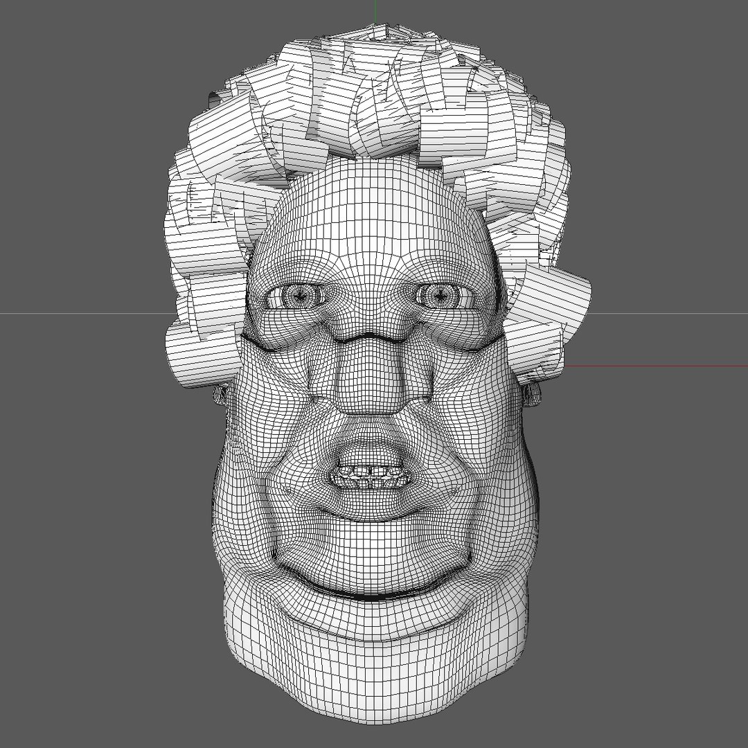realistically old male head 3d model