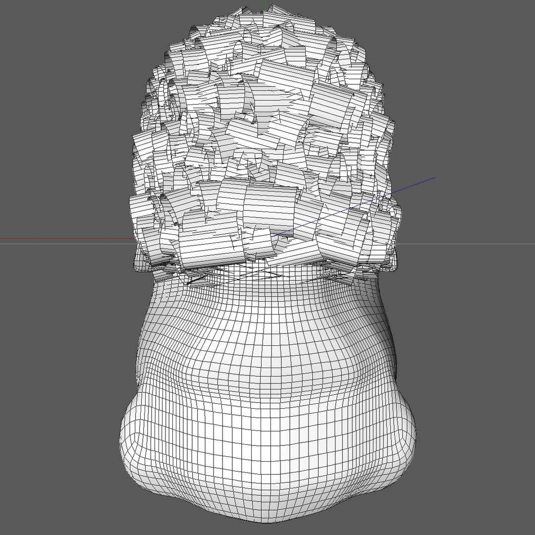 realistically old male head 3d model