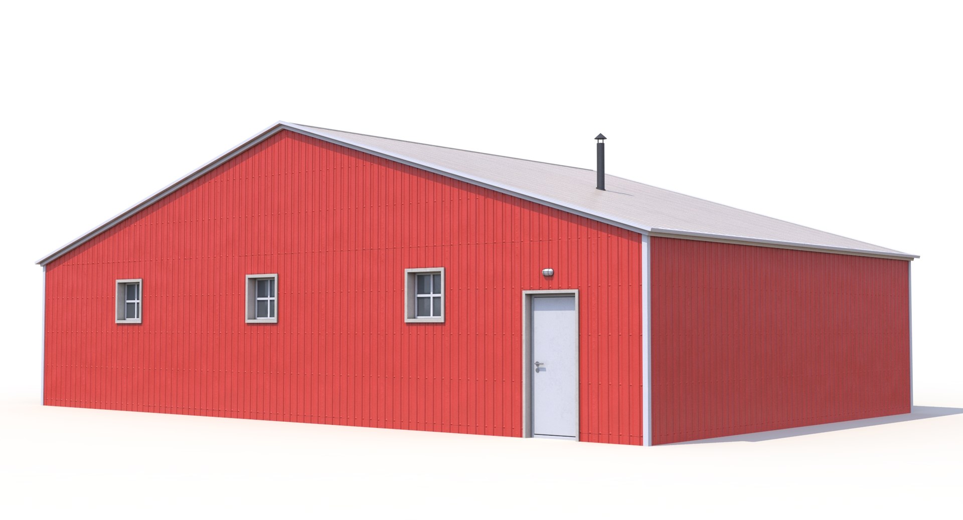 Red Farm Building 22 3D Model - TurboSquid 2470160