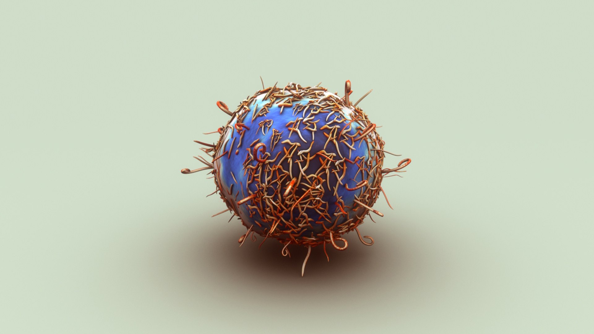 3d Model Enterovirus Virus