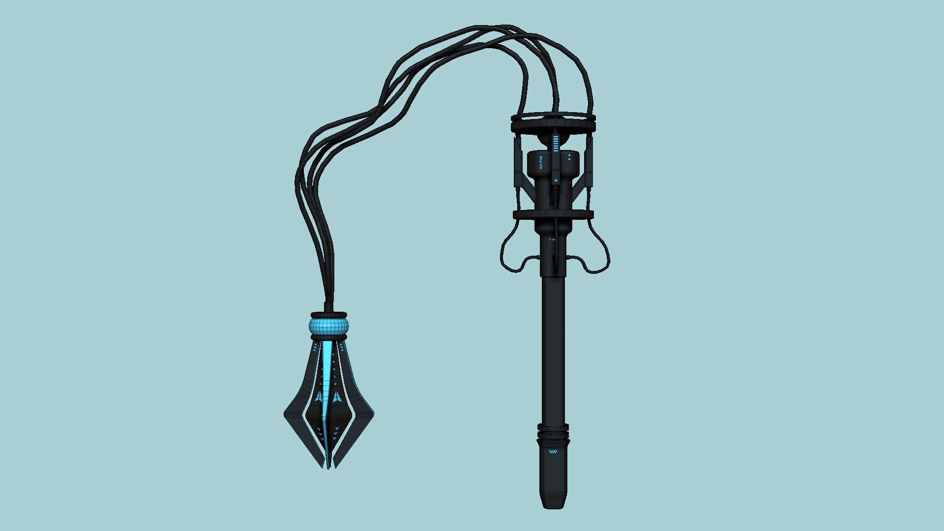 SciFi Flail A01 Black Blue - Sci Fi Weapon Design 3D Model - TurboSquid ...